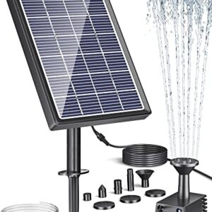 Biling Solar Water Fountain for Bird Bath, 3.5W Solar Water Pump Outdoor with 10ft Cable, 4ft Tubing, Solar Pond Pump for BirdBath, Garden Small Ponds and Fish Tank