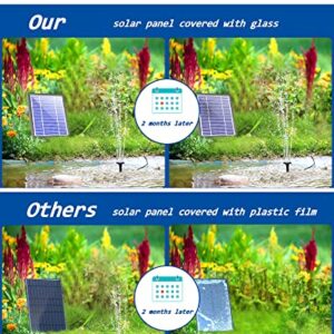 Biling Solar Water Fountain for Bird Bath, 3.5W Solar Water Pump Outdoor with 10ft Cable, 4ft Tubing, Solar Pond Pump for BirdBath, Garden Small Ponds and Fish Tank