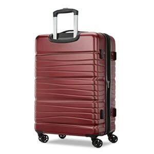 Samsonite Evolve SE Hardside Expandable Luggage with Double Wheels, Matte Burgundy, Large Spinner