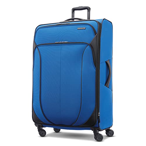 AMERICAN TOURISTER 4 KIX 2.0 Softside Expandable Luggage, Classic Blue, 28 Spinner