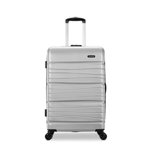 Samsonite Evolve SE Hardside Expandable Luggage with Double Wheels, Arctic Silver, Medium Spinner