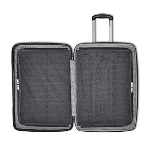 Samsonite Evolve SE Hardside Expandable Luggage with Double Wheels, Arctic Silver, Medium Spinner