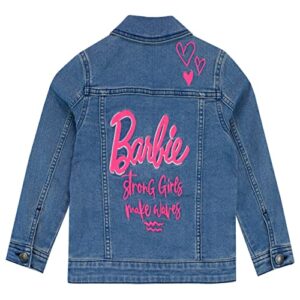 Barbie Girls Embroidered Jean Jacket Outerwear For Kids Blue 10