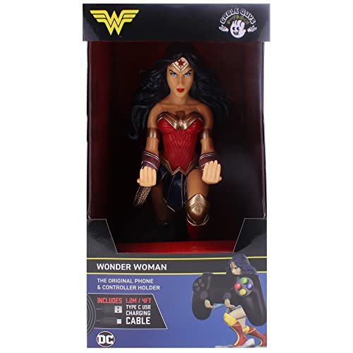 Exquisite Gaming: Warner Bros: Wonder Woman - DC Comics Original Mobile Phone & Gaming Controller Holder, Device Stand, Cable Guys, Licensed Figure