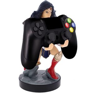 Exquisite Gaming: Warner Bros: Wonder Woman - DC Comics Original Mobile Phone & Gaming Controller Holder, Device Stand, Cable Guys, Licensed Figure