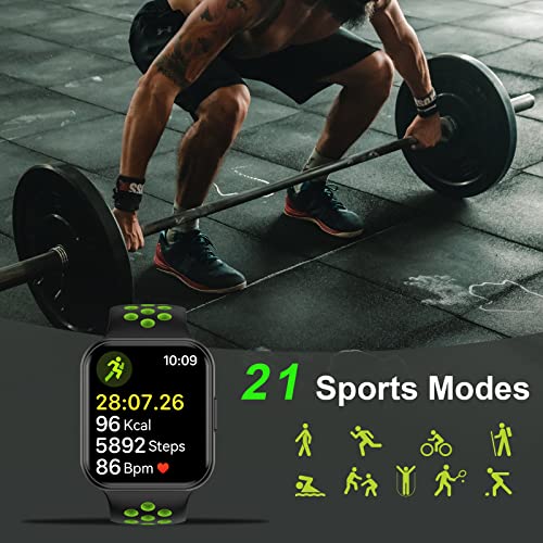 2023 Smart Watch,Fitness Activity Tracker 1.72"Touch Screen Fitness Watch with Heart Rate Sleep Monitor,Blood Oxygen,Step Counter for Men Women Kids 3ATM Waterproof Smartwatch Sports for iOS Android