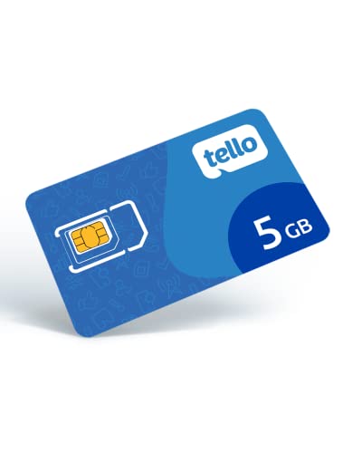 Tello Mobile Phone Plan | $19/Month - Unlimited Talk & Text + 5GB | Bring Your Own Phone Kit | 3 in 1 SIM Card Included | Nation-Wide 4G LTE/5G Coverage