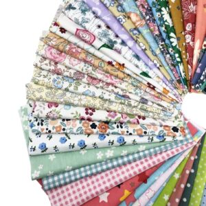 60PCS Scrap Quilting Fabric,60 Patterns Fat Quarters Fabric Bundles,Araniozb Fabric Squares,Sewing Fabric,Pre-Cut Quilt Squares,Cotton Fabric for Sewing 8” x 8”