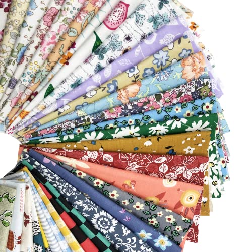 60PCS Scrap Quilting Fabric,60 Patterns Fat Quarters Fabric Bundles,Araniozb Fabric Squares,Sewing Fabric,Pre-Cut Quilt Squares,Cotton Fabric for Sewing 8” x 8”