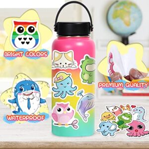 LIFEBE Cute Animal Stickers for Kids 300pcs, Farm Animal Stickers for Water Bottles, Vinyl Aesthetic Zoo Animal Stickers Decals for Laptop, Teens