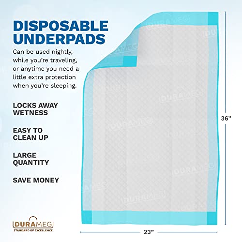 Chucks Pads Disposable [150-Pads] Underpads 23x36 | Incontinence Chux Pads Light Absorbent Fluff Protective Bed, Pee Pads for Babies, Kids, Elderly & Adults | Puppy Pads Large for Training Leak Proof