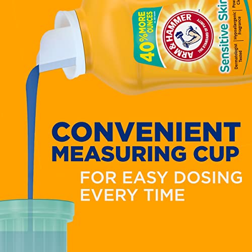 Arm & Hammer Sensitive Skin Plus Fresh Scent, 105 Loads Liquid Laundry Detergent, 105 Fl oz