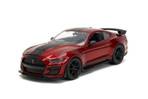 big time muscle 1:24 2020 ford mustang shelby gt 500 die-cast car candy red, toys for kids and adults