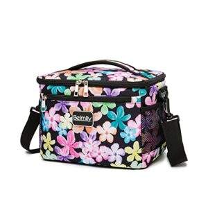 BEIMILY Insulated Lunch Bag for Women,Soft cooler bag,Reusable Lunch Box,Leakproof Cooler Tote Bag with Adjustable Shoulder Strap