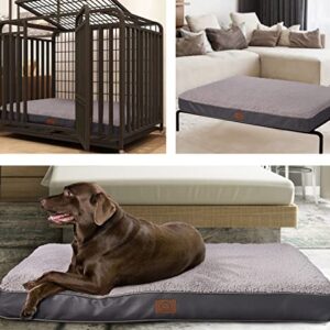 Sunheir Orthopedic Dog Bed for Medium, Large and Extra Large Dogs, Large Dog Bed with Removable Waterproof Cover and Egg-Crate Foam, Pet Bed Machine Washable (36 x 27 x 3 inch, Grey)