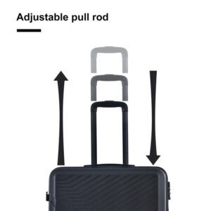 Tripcomp Luggage Sets Wear-Resistance Hardside Lightweight Suitcase Double Spinner Wheels, TSA Lock,Two Hooks, Scratch-resistant Carry-on,3 Piece Set(20inch 24inch 28inch) (Black)