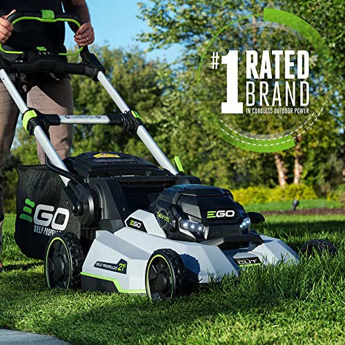 EGO Power+ LM2135SP 21-Inch Select Cut Lawn Mower with Touch Drive Self-Propelled Technology 7.5Ah Battery and Rapid Charger Included (Renewed)