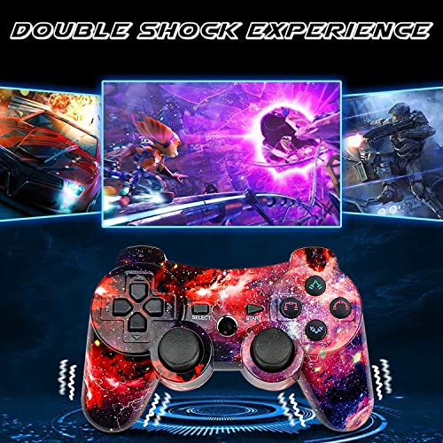 CHENGDAO Wireless Controller Compatible with Playstation 3 with High Performance Motion Sense Double Vibration and Charging Cable