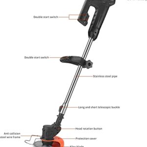 Stringless Weed Trimmer，Battery Power Weed Eater Weed-Wacking for Yard Lawn and Garden 21v Weed and Weed Trimmer Battery Powered…