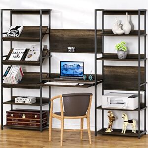 sengroce bookshelf, 71" triple wide 6 tier 13-shelf bookcase large wall etagere tall book shelves with metal frame open storage rack for living room bedroom