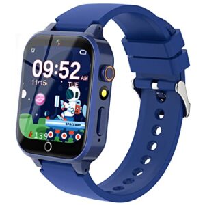 cosjoype upgrade kids smart watch for kids with 26 puzzle games hd camera video mp3 player habit tracking pedometer flashlight 12/24 hr kids watches gift for 4-12 year old boys toys for kids