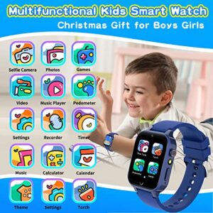 Cosjoype Upgrade Kids Smart Watch for Kids with 26 Puzzle Games HD Camera Video MP3 Player Habit Tracking Pedometer Flashlight 12/24 hr Kids Watches Gift for 4-12 Year Old Boys Toys for Kids