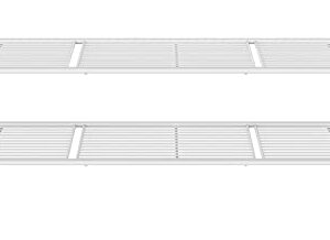 Dicasser 2-Tier Long Shoe Rack Organizer Extra Large Capacity for 18 Pairs,White