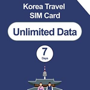 SnailMobile SIM Card for Korea - Unlimited Data/ 7 Days,4G/3GLTE Travel Data(No Message & Call, Unlocked Phone)