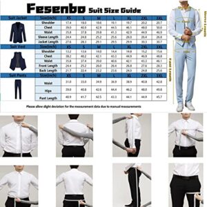 Mens 2 Piece Suit Slim Fit Single Breasted Suits Blazer and Pants,Two Button Solid Prom Wedding Tuxedo Jacket&Trousers for Men Ivory 3XL