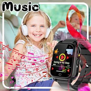 Gridspace Kids Waterproof Smart Watch with 26 Games 1.44'' HD Touchscreen and HD Camera Pedometer Recorder Music Player Alarm Clock Calculator Educationals Smart Watch for Age 3-12 Girls and Boys