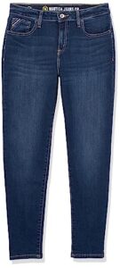 nautica women's jeans co. true flex mid-rise skinny denim, deep wave wash