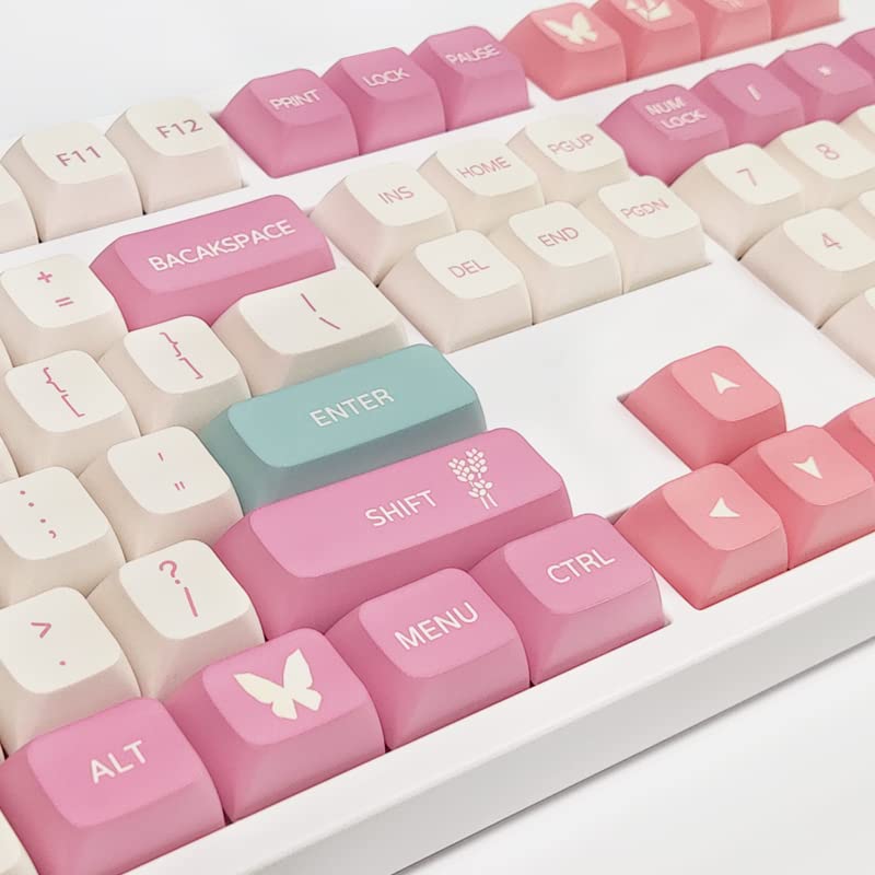 ILYCHEEGAMI PBT keycaps XDA Cute Pink keycaps Dye Sublimation Universal Mechanical Keyboard keycaps Compatible with Cherry MX switches,Gateron,Kailh TTC JWK Kawaii pbt keycap Set Keyboard keycaps