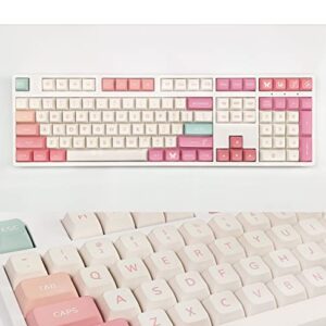 ILYCHEEGAMI PBT keycaps XDA Cute Pink keycaps Dye Sublimation Universal Mechanical Keyboard keycaps Compatible with Cherry MX switches,Gateron,Kailh TTC JWK Kawaii pbt keycap Set Keyboard keycaps