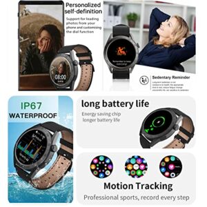 AHWOO Smart Watches for Men Women(Make/Answer Call)，Activity Trackers and Smartwatches with Heart Rate,Sleep,Blood Oxygen Monitor，Waterproof Fitness Smart Watch for Android iPhone Compatible