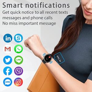 AHWOO Smart Watches for Men Women(Make/Answer Call)，Activity Trackers and Smartwatches with Heart Rate,Sleep,Blood Oxygen Monitor，Waterproof Fitness Smart Watch for Android iPhone Compatible