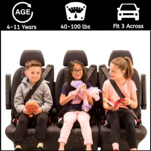 BubbleBum Travel Car Seat - Inflatable Booster Seat for Car - Narrow Slim Fit - Travel Booster Seat for 4-11 Year Olds - Slime