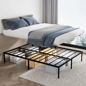 HOMWAYART Queen Size Metal Bed Frame, High Platform Reinforced Steel Slats Support, Easy Assembly, Sturdy, Non-Slip and Noise-Free, No Box Spring Needed (Queen)