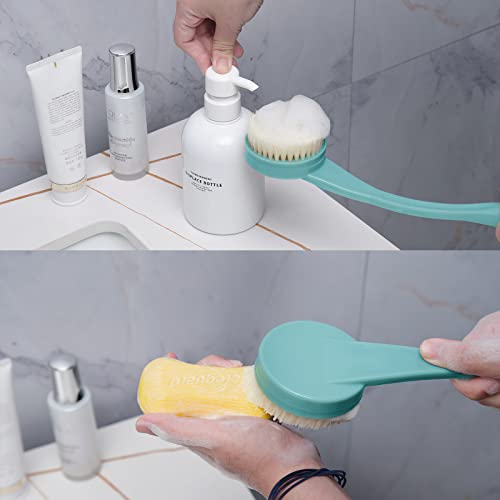 Back Brush Long Handle for Shower, 20.5” Back Bath Brush for Shower, Back Scrubber, Exfoliation and Improved Skin Health for Elderly with Limited Arm Movement, Disabled, Pregnant Women