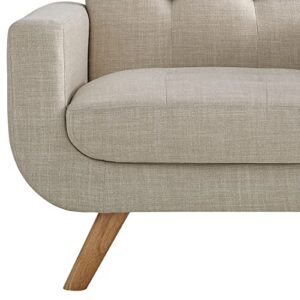 Rosevera Elena Contemporary Accent Armchair with Linen Upholstery Living Room Furniture, 1SEAT, Beige