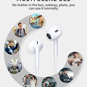 Earphones USB C Headphones, Type C Wired in-Ear Earbuds with Microphone and Volume Control Earbuds, Compatible with Samsung S20/S21,Huawei P20 pro/ P30/P40,Google Pixel 3/4/XL