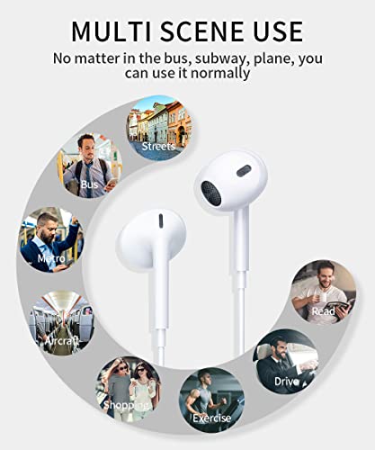 Earphones USB C Headphones, Type C Wired in-Ear Earbuds with Microphone and Volume Control Earbuds, Compatible with Samsung S20/S21,Huawei P20 pro/ P30/P40,Google Pixel 3/4/XL