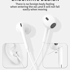 Earphones USB C Headphones, Type C Wired in-Ear Earbuds with Microphone and Volume Control Earbuds, Compatible with Samsung S20/S21,Huawei P20 pro/ P30/P40,Google Pixel 3/4/XL