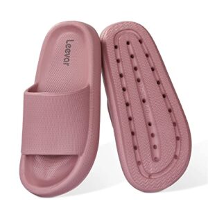 leevar blush cloud slides for women and men - soft, comfy, relax cloud slippers, thick sole, non-slip pillow slippers, easy to clean, shower, swimming, beach, indoor and outdoor pillow slides