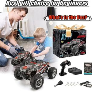 FUUY Remote Control Car Boy 8-12 Fast RC Cars for Boys 1/16 42KM/H High-Speed 4WD RC Car with Two Batteries Off-Road Waterproof Truck Kids Adults Hobby Toy Cars for All Terrain Gift Kids