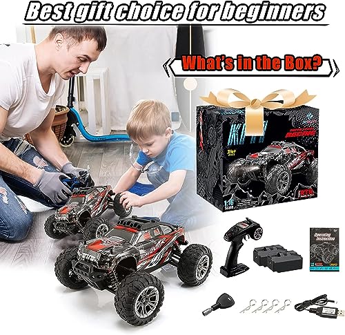 FUUY Remote Control Car Boy 8-12 Fast RC Cars for Boys 1/16 42KM/H High-Speed 4WD RC Car with Two Batteries Off-Road Waterproof Truck Kids Adults Hobby Toy Cars for All Terrain Gift Kids