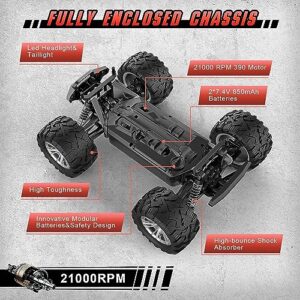 FUUY Remote Control Car Boy 8-12 Fast RC Cars for Boys 1/16 42KM/H High-Speed 4WD RC Car with Two Batteries Off-Road Waterproof Truck Kids Adults Hobby Toy Cars for All Terrain Gift Kids