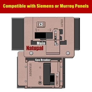 Generator Interlock Kit Compatible with Siemens and Murray, ECSBPK03 Mechanical Interlock Kit Between The Main Breaker Powered by Utility Power and Generator Powered by Standby Power.