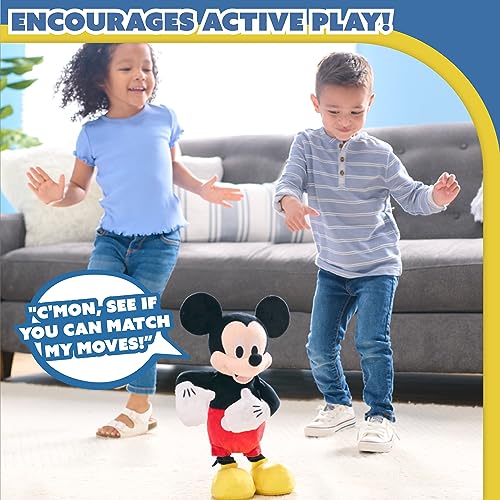 MICKEY Disney Junior Mouse Hot Diggity Dance Feature Plush Stuffed Animal, Motion, Sounds, and Games, Officially Licensed Kids Toys for Ages 3 Up by Just Play