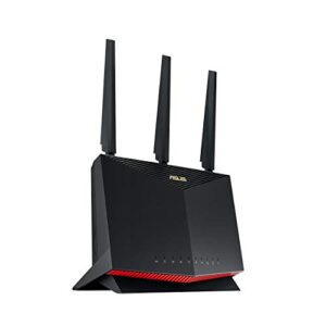 asus rt-ax86u pro (ax5700) dual band wifi 6 extendable gaming router, 2.5g port, mobile game mode, port forwarding, subscription-free network security, vpn, aimesh compatible