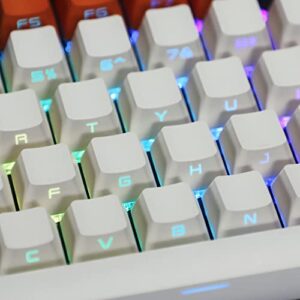 YMDK 133 Key Carbon PBT Double Shot Side-lit Shine Through Backlit keycaps OEM Profile for MX Mechanical Keyboard 108 96 87 NJ80 KBD67 ID80 84 68 64